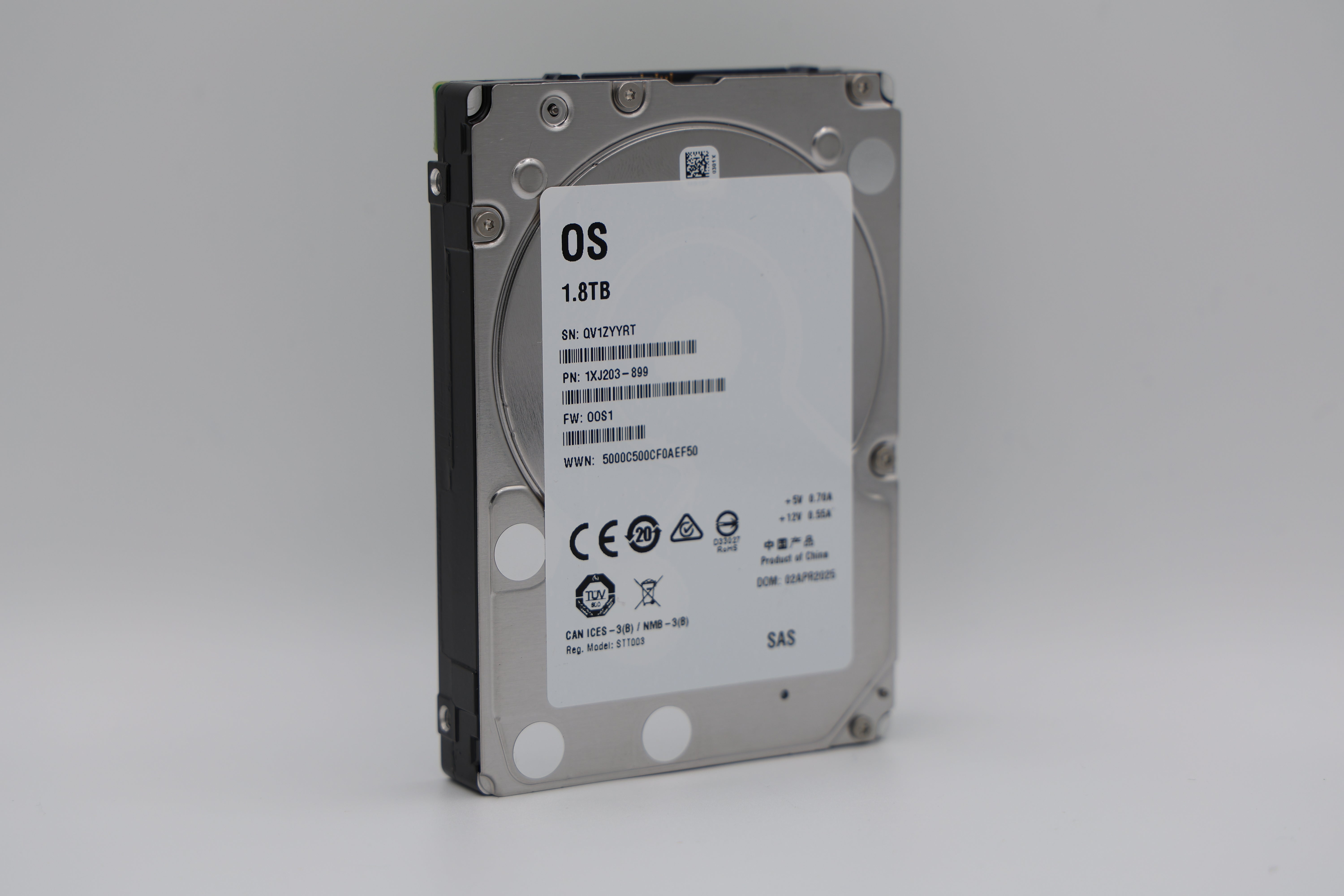 1,8 TB SAS 2,5” Mission Critical White Label Hard Drive - XX1800MM0129 ...